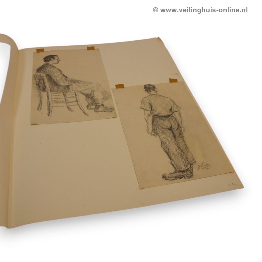 Veilinghuis-Online - kavel-details Houtskooltekeningen - Jan Vink