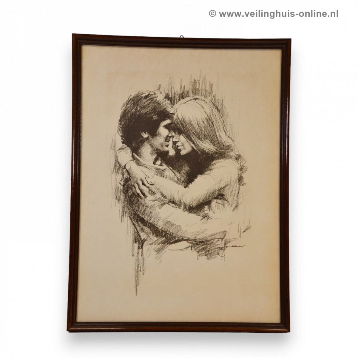 Veilinghuis-Online - kavel-details Kunstdruk van een Krijt tekening - Leo Jansen