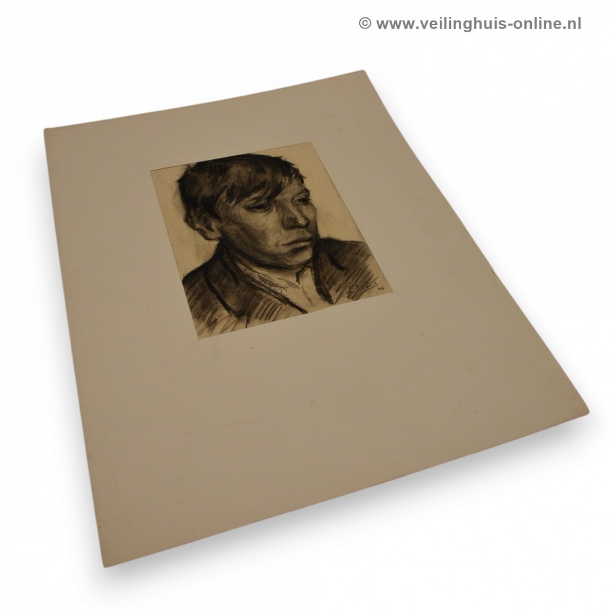 Veilinghuis-Online - kavel-details Houtskooltekening - Jan Vink