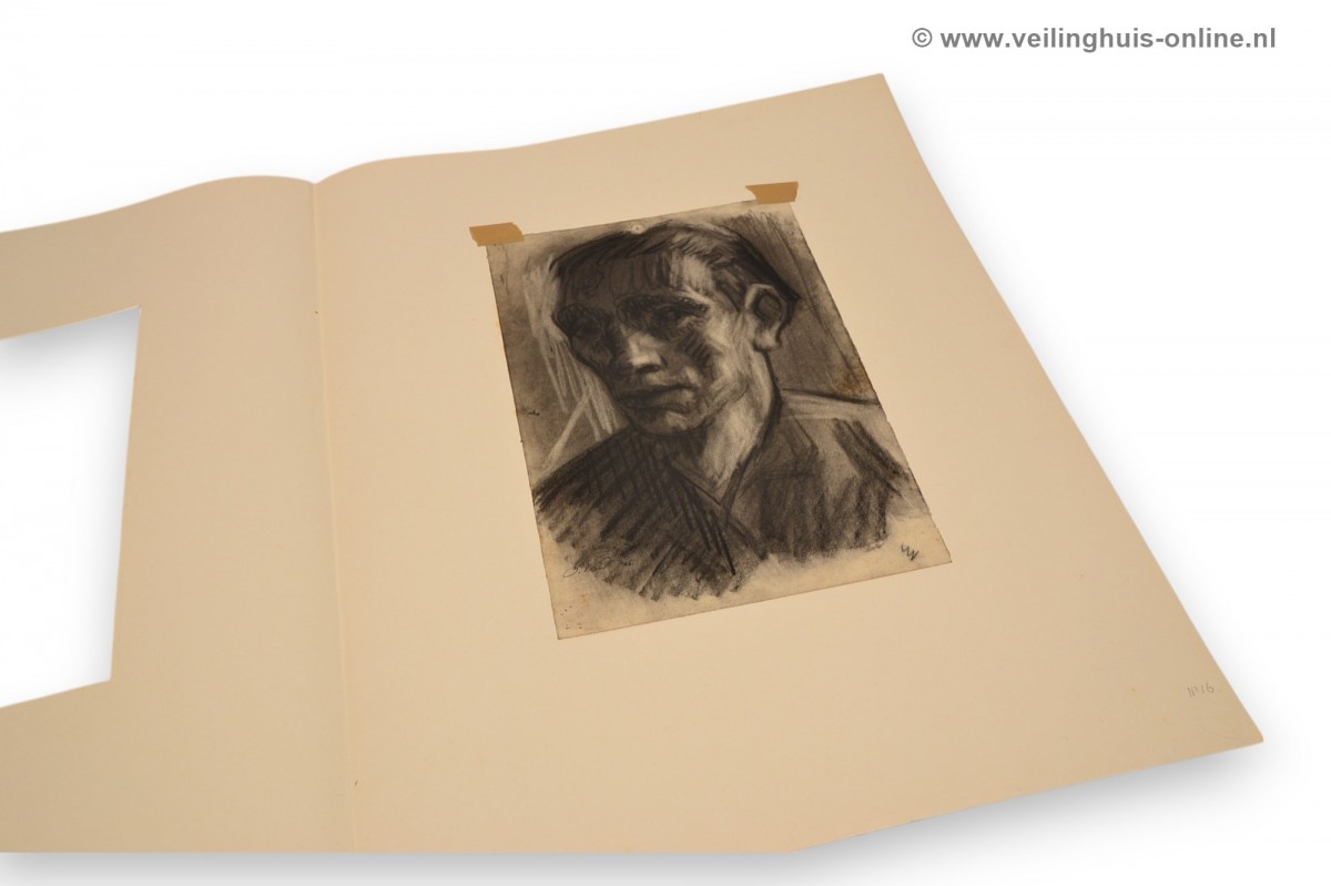 Veilinghuis-Online - kavel-details Houtskooltekening - Jan Vink